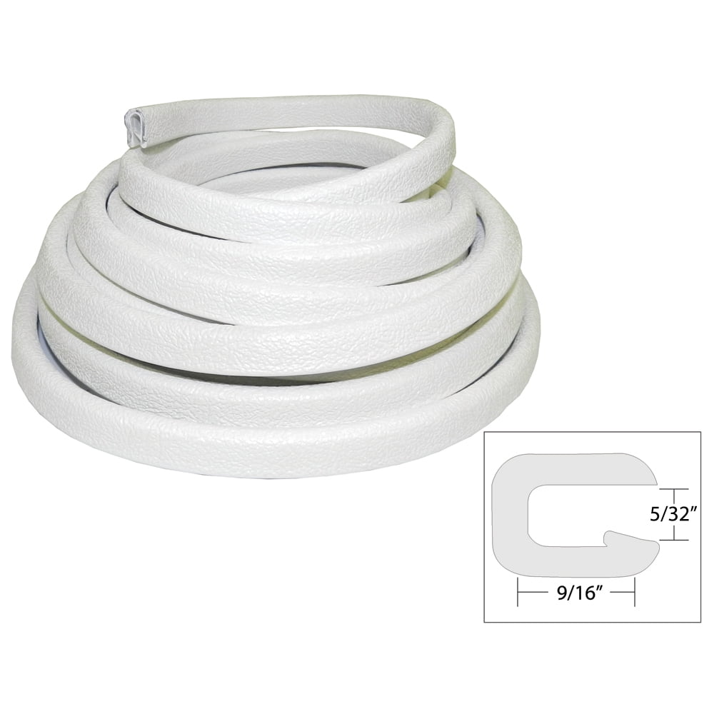 TACO Flexible Vinyl Trim - 5/32" Opening x 9/16"W x 25'L - White [V30 ...