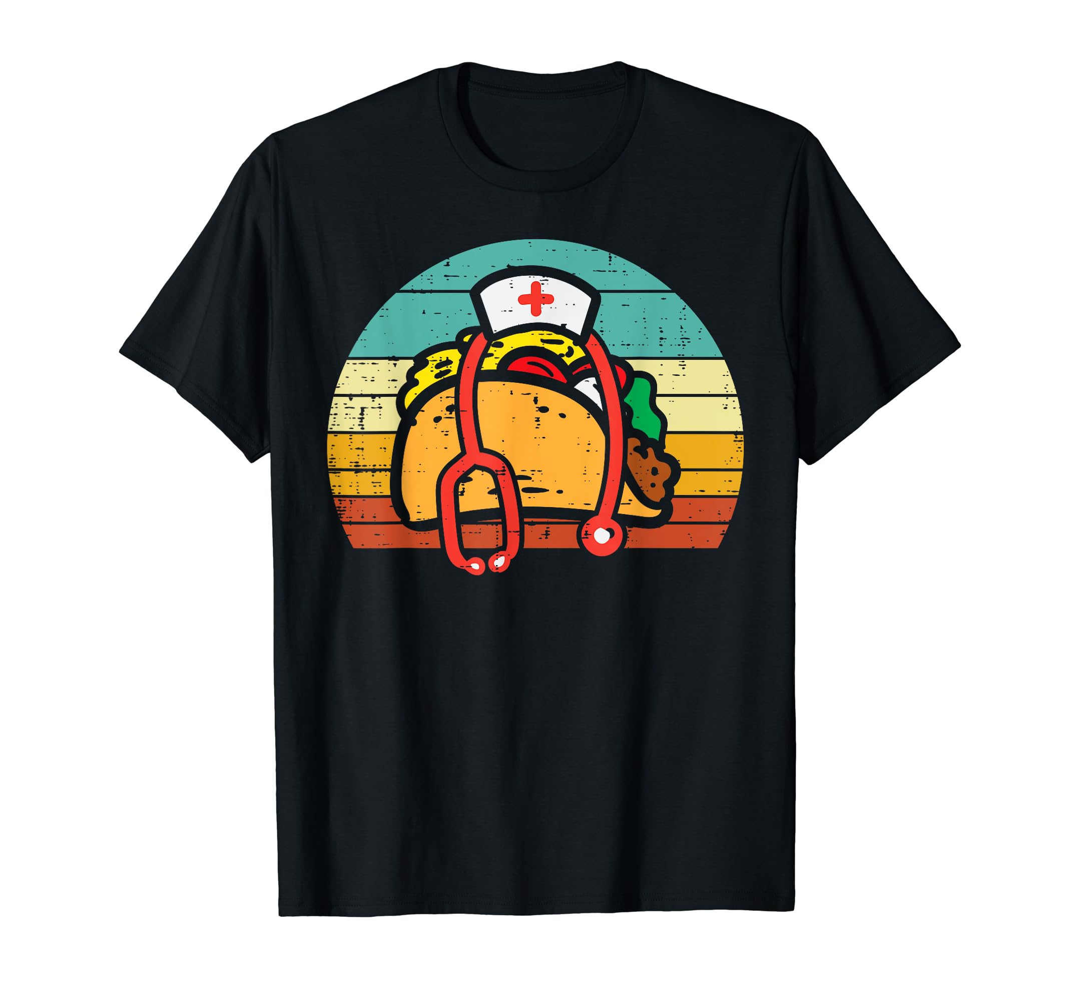 Taco Nurse Stethoscope Cinco De Mayo Nurse Women Scrub Top T-Shirt ...