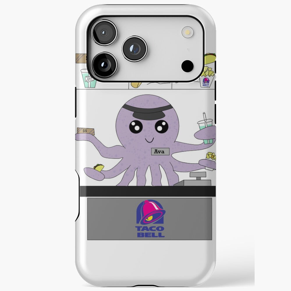 Taco Octopus Fun Whimsical Food Art iPhone Case 17 to 11 Pro Max ...