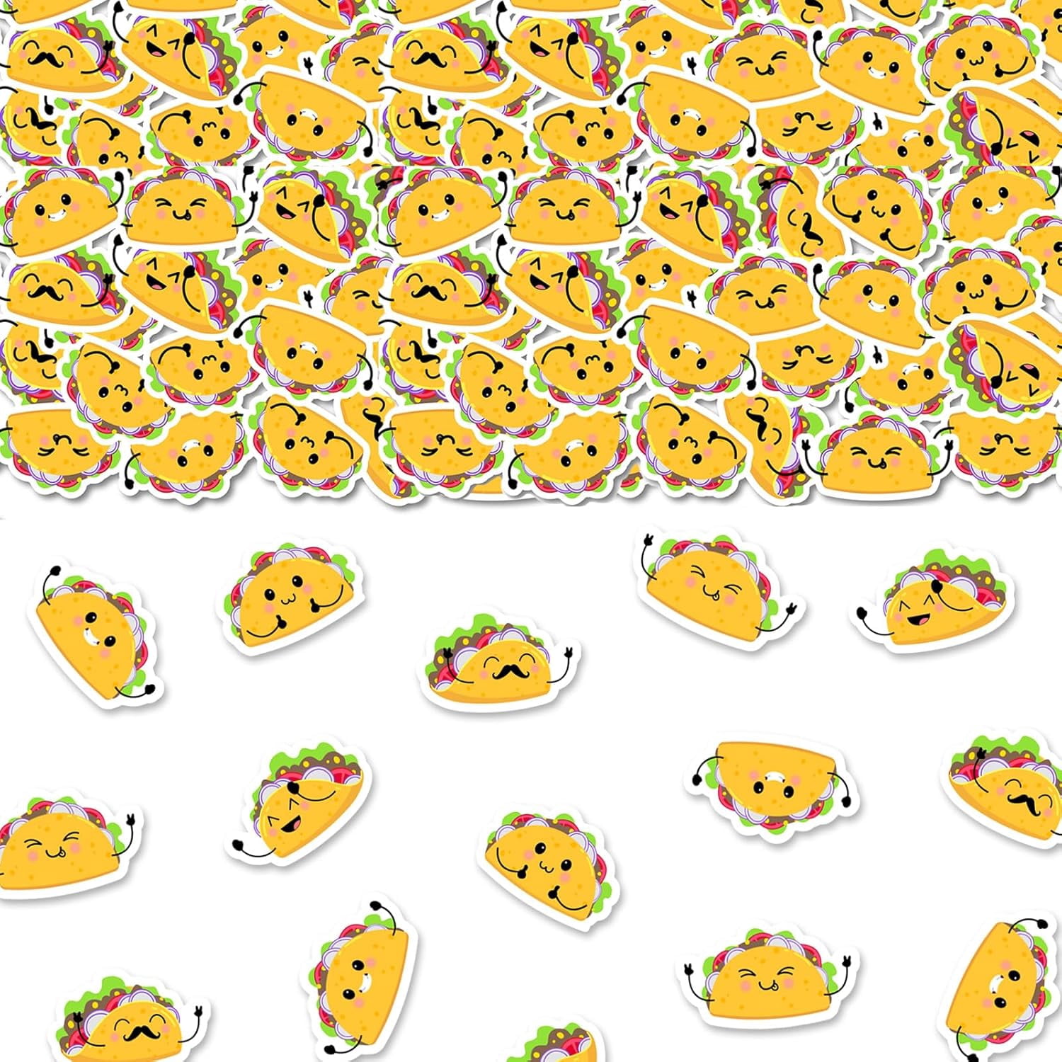 Taco Party Decorations, 200pcs Taco Table Confetti Double-Sided ...