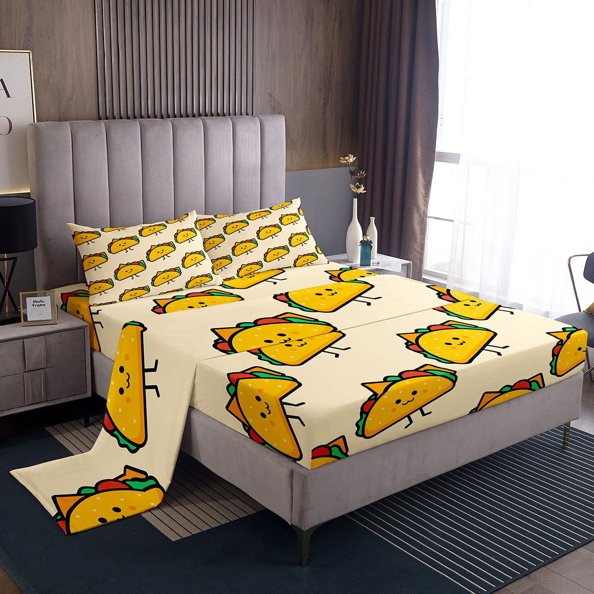 Taco Party Sheets Mexican Taco Sheet Set Boys Girls 3D Funny Realistic ...