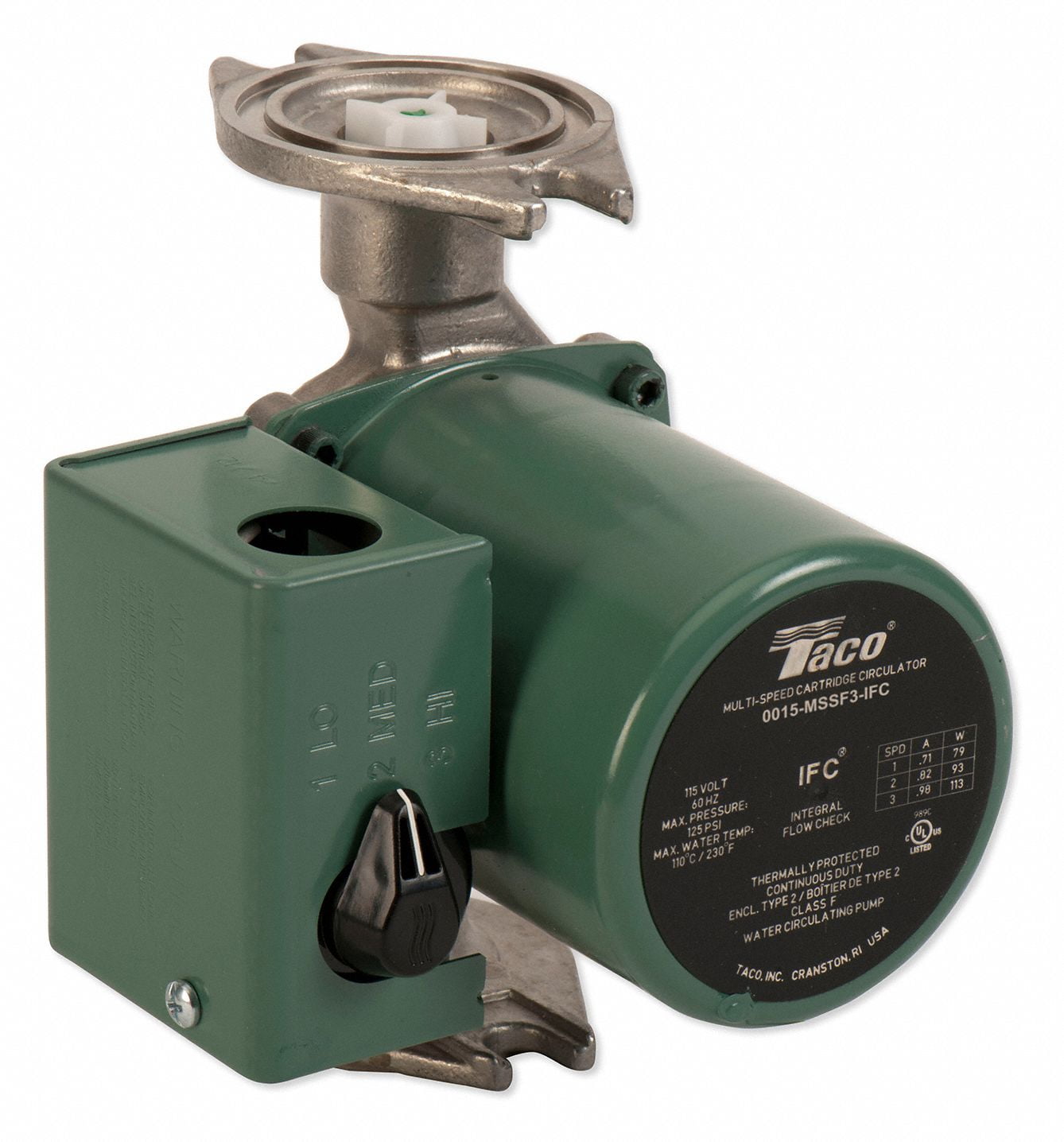 Taco Potable Circulating Pump,Flanged,1/20HP 0015-MSSF3-IFC - Walmart.com