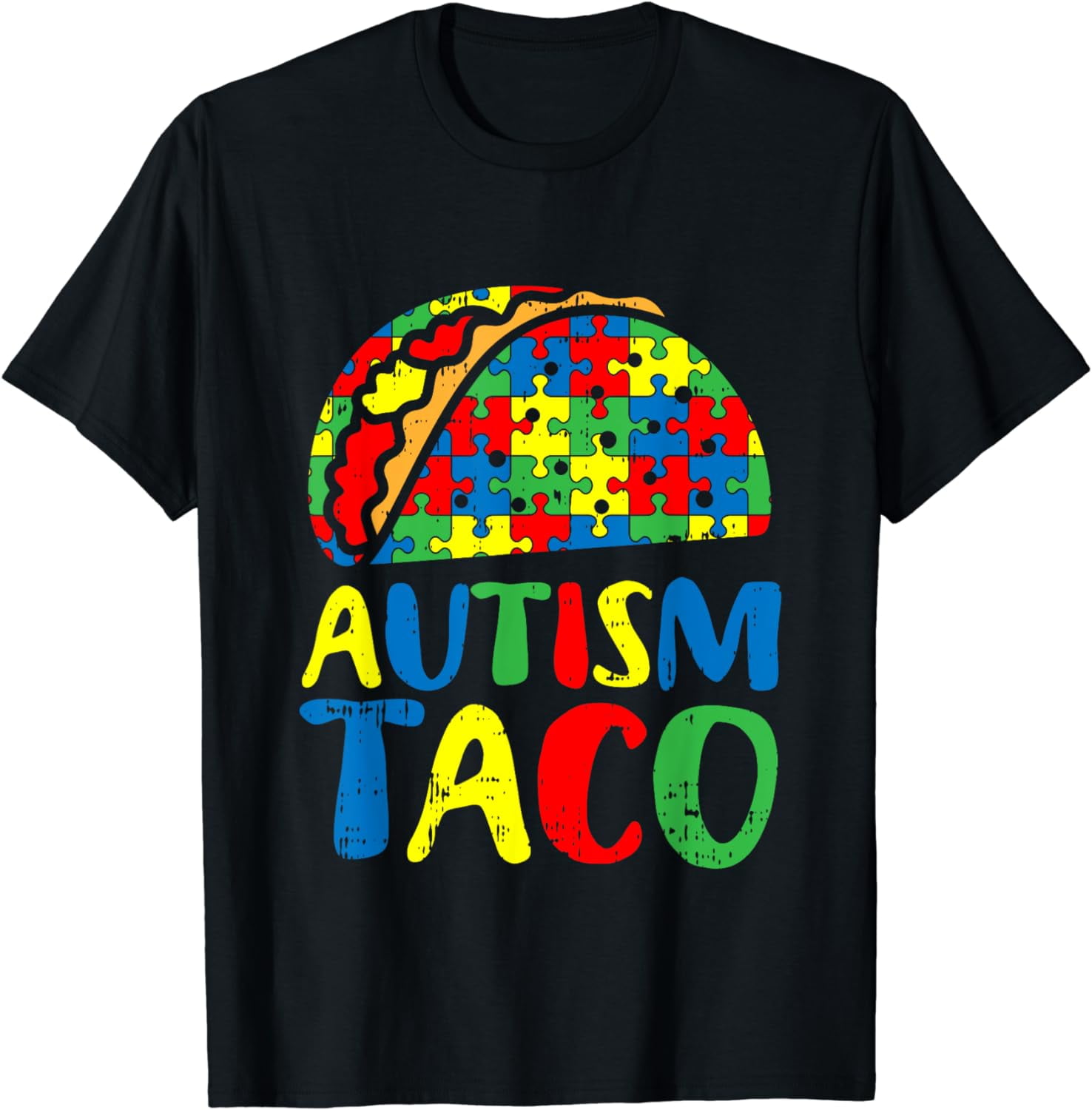 Taco Puzzle Piece Autism Awareness Autistic Warrior T-Shirt - Walmart.com