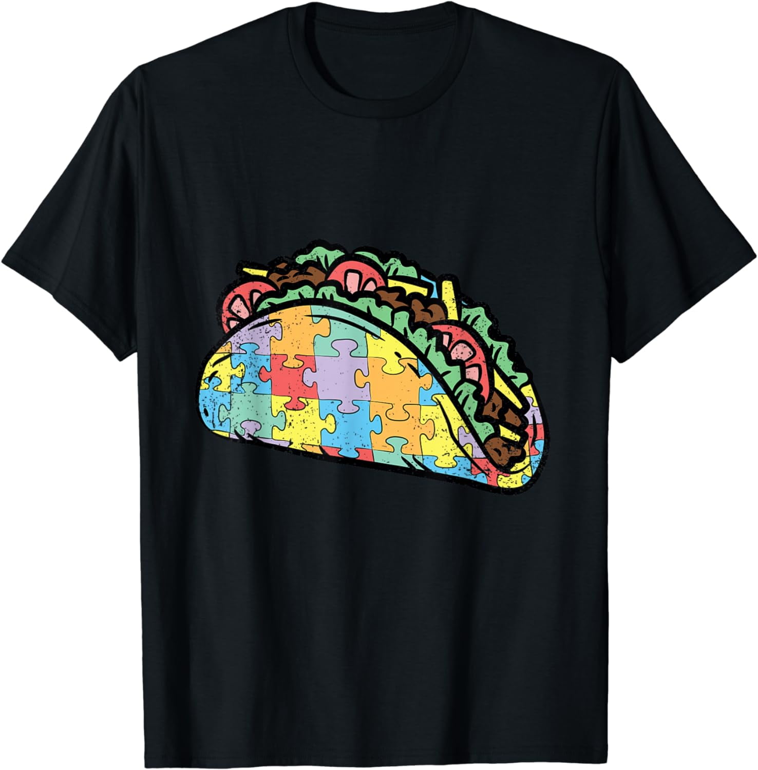 Taco Puzzle Piece Autism Awareness Autistic Warrior T-Shirt - Walmart.com