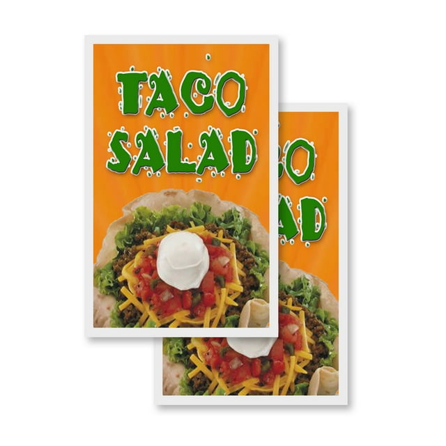 Taco Salad (2-PACK) 24" x 36" Vinyl Decals | Sign Insert Peel & Stick ...