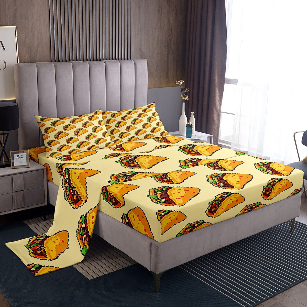 Taco Sheet Set Mexican Food Sheets Taco Party Bed Sheets Set, Funny ...