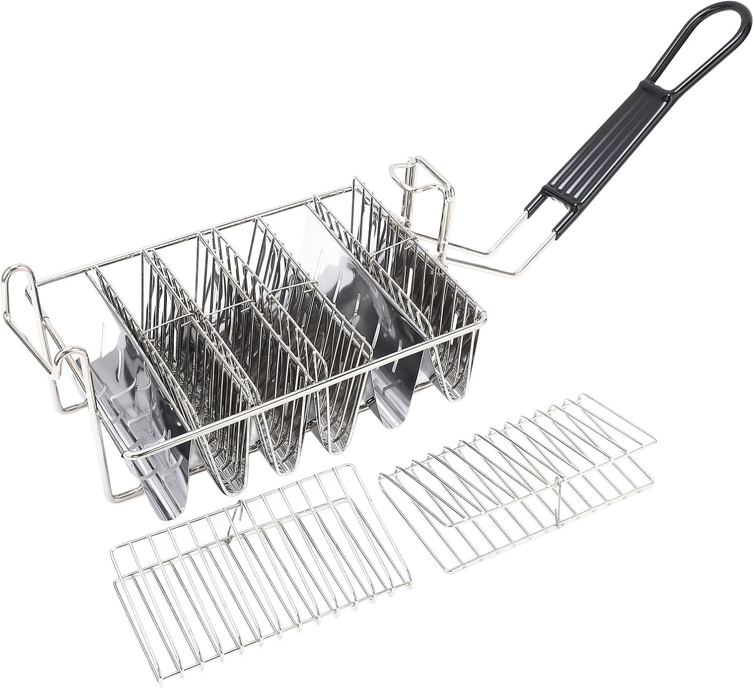 Taco Shell Basket for Frying, Stainless Steel 6 Shells Taco Shell Maker ...