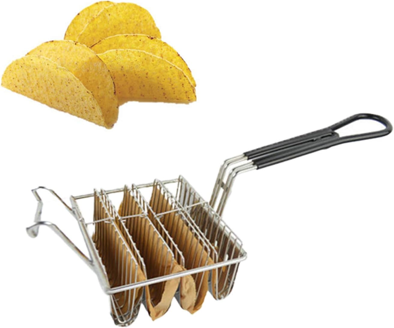 Taco Shell Fryer Basket, Holds 4 Shells, Deep Fryer Taco Holder with ...