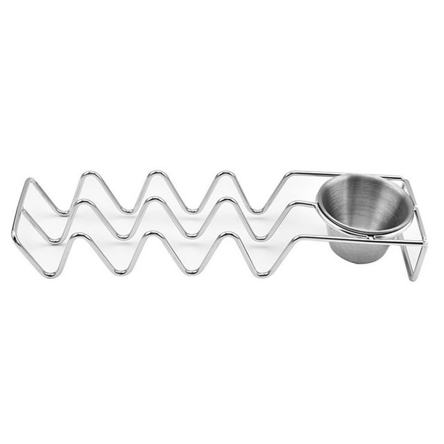 Taco Shell Grill Stainless Steel Set of 4 Holders for Tortilla Shells ...