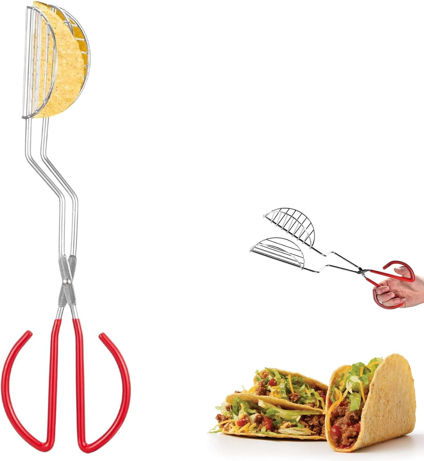 Taco Shell Tong - U-Shaped Taco Shells, Stainless Steel Taco Maker ...