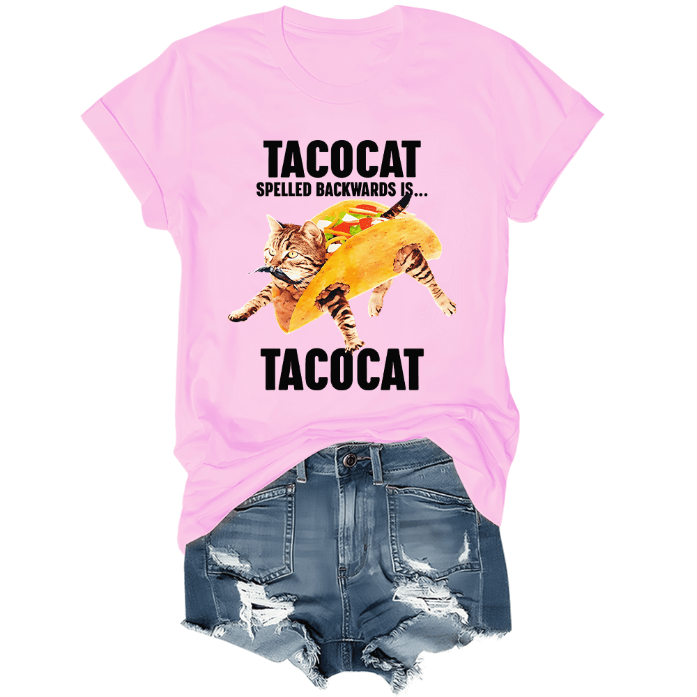 Taco Shirt,Tacocat Spelled Backward Is Tacocat Shirt Unisex - Walmart.com