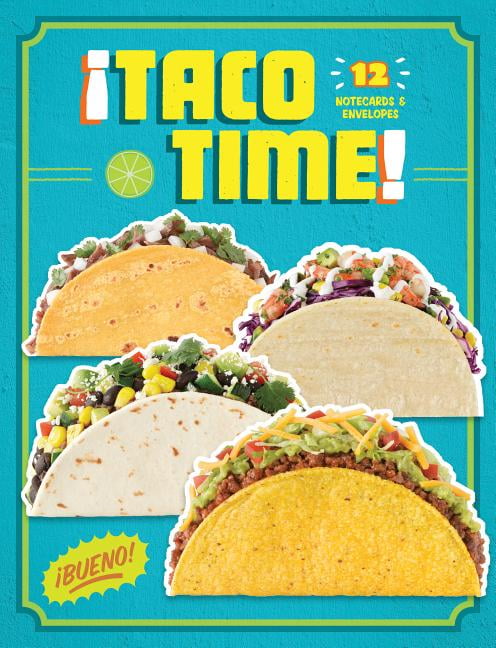 Taco Time : 12 Notecards & Envelopes (Postcard book or pack) - Walmart.com