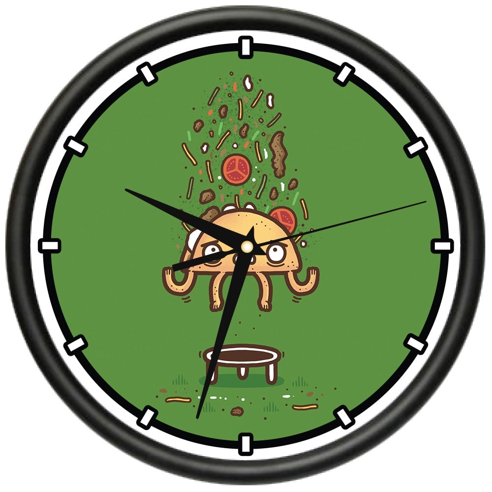 Taco Trampoline Design Wall Clock | Precision Quartz Movement | Décor ...