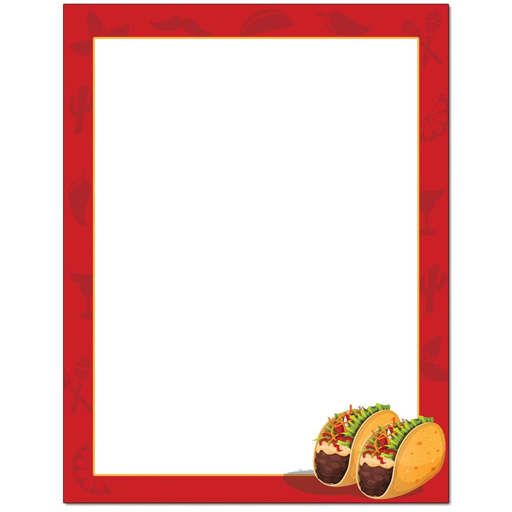 Taco Tuesday Letterhead, Printer & Copier Paper, 25 Sheets per Pack ...