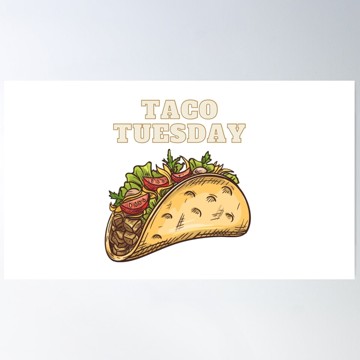 Taco Tuesday Poster Wall Art, Modern Wall Decor For Living Room Bedroom ...