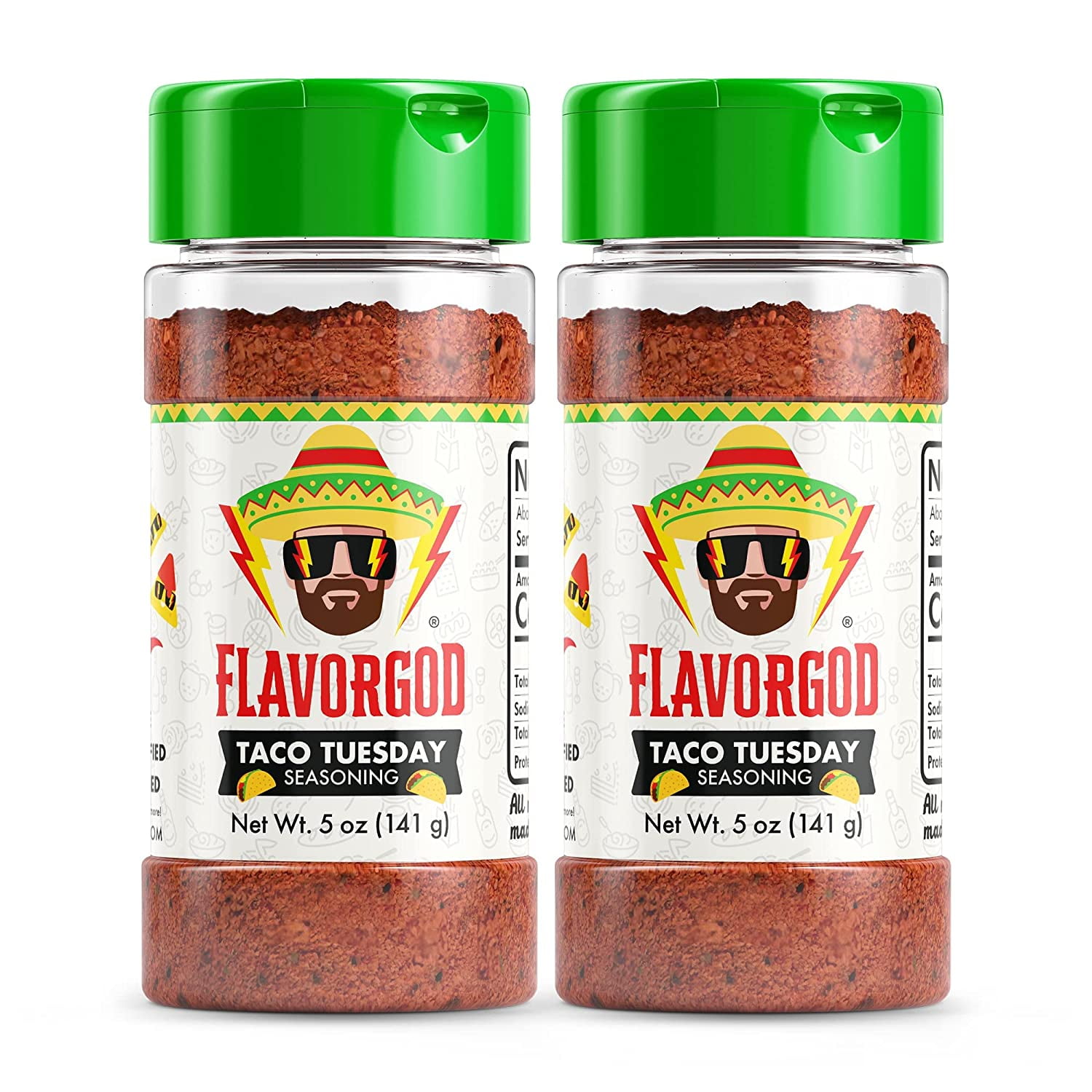 Flavor God Low Salt, Gluten & Sugar Free Taco Tuesday Seasoning Powder ...