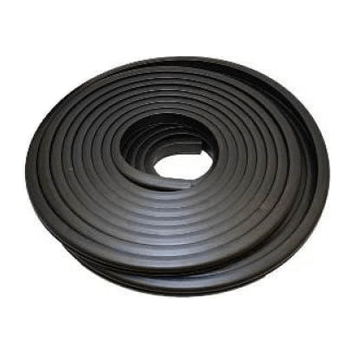 Taco V11-0809BKA50-1 Flexible Vinyl Black Rub Rail 1-1/16"W x 11/16"H x ...