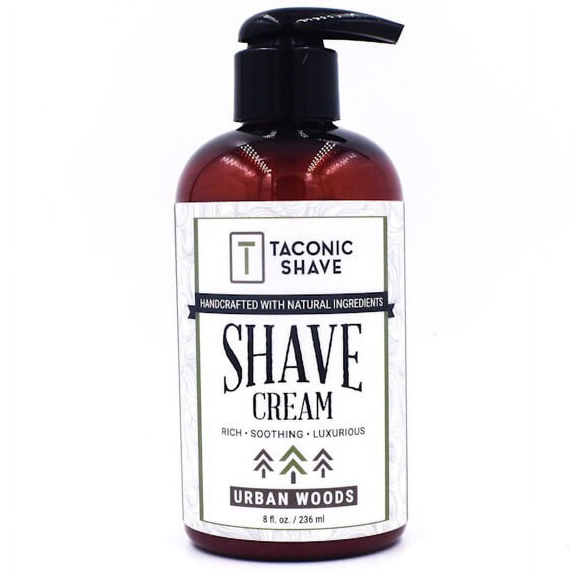 Taconic Shave, Natural Shaving Cream - Urban Woods Scent– 8 oz. Pump ...