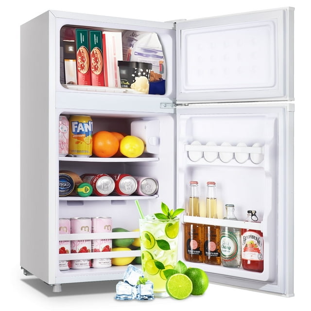Tacool 2.4 Cu.ft Mini Fridge with Freezer, Apartment Size Refrigerator ...