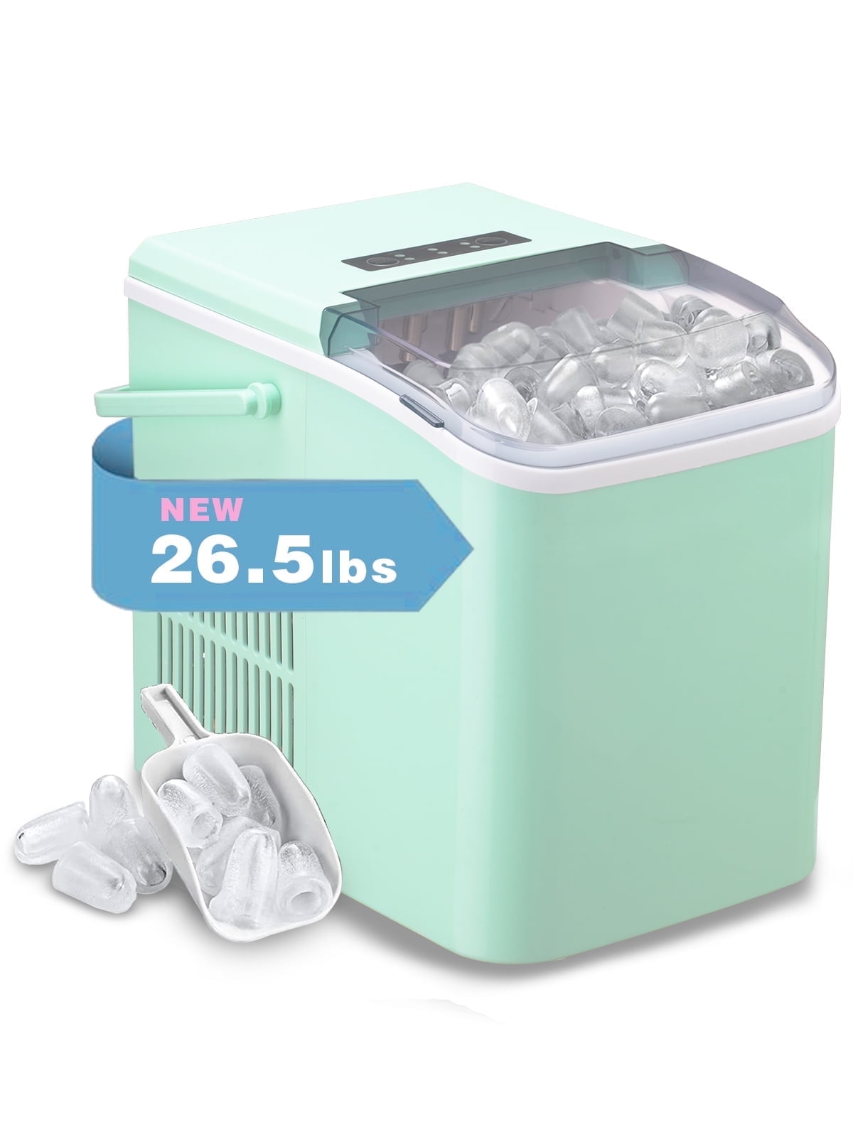 Tacool Portable Ice Makers Machine Countertop 26.5lbs in 24 Hours, 9 ...