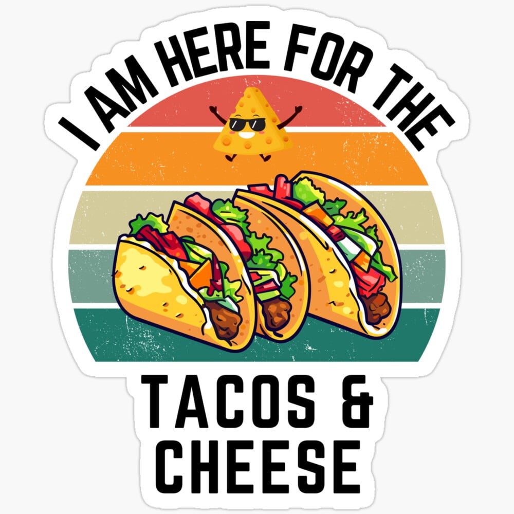 Tacos And Cheese Sticker Phone Decal Water Bottle Stickers Car Decals ...