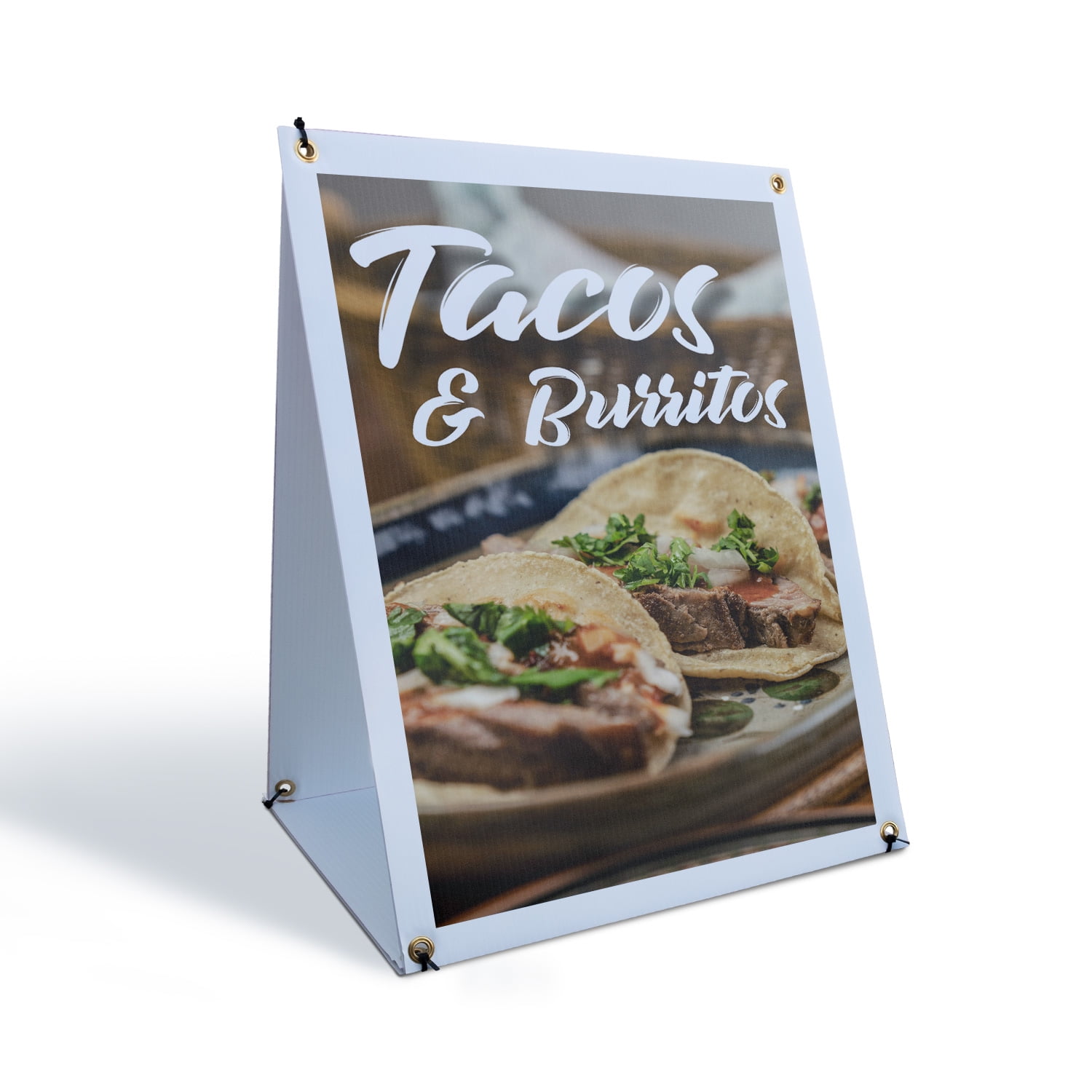 Tacos and Burritos Sidewalk Sign 24 Inch x 36 Inch A-Frame Images On ...