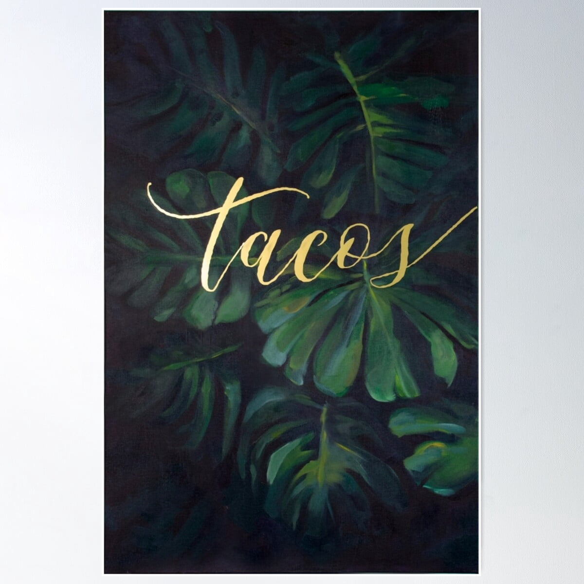 Tacos In The Tropics Poster Wall Art, Modern Wall Decor For Living Room ...