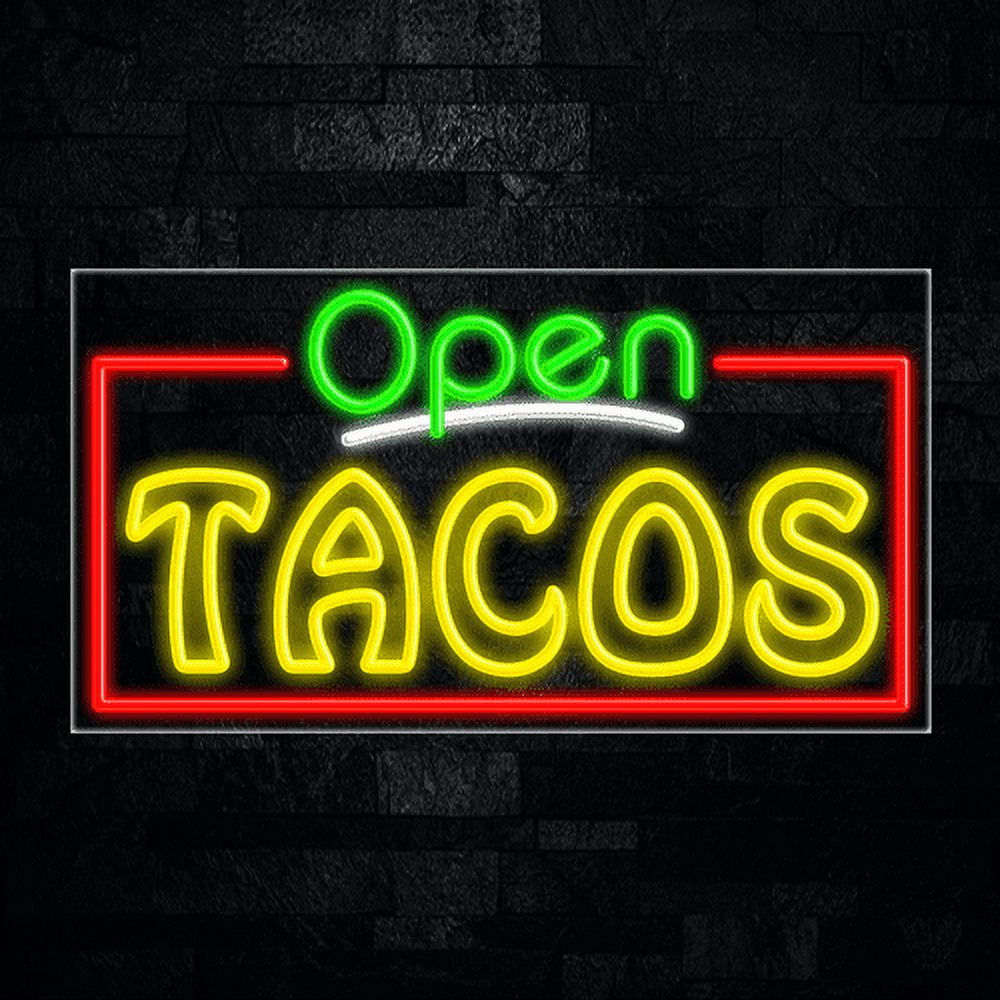 Tacos LED Neon Sign 33"L x 18"H #35576 - Walmart.com
