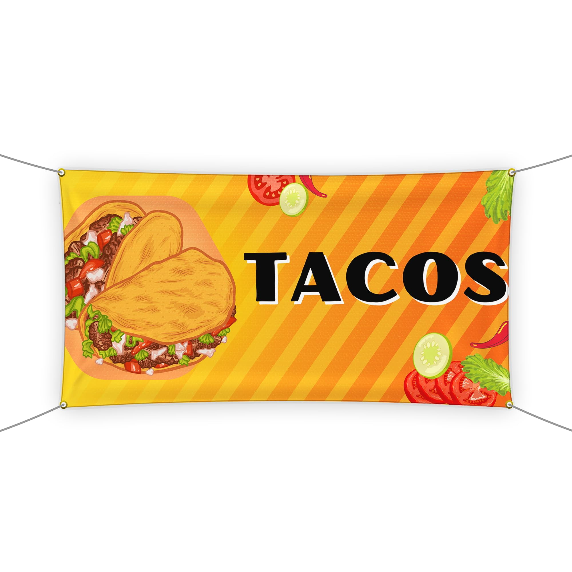 Tacos Large Banners and Signs for Outdoor by DreamController-Polyester ...
