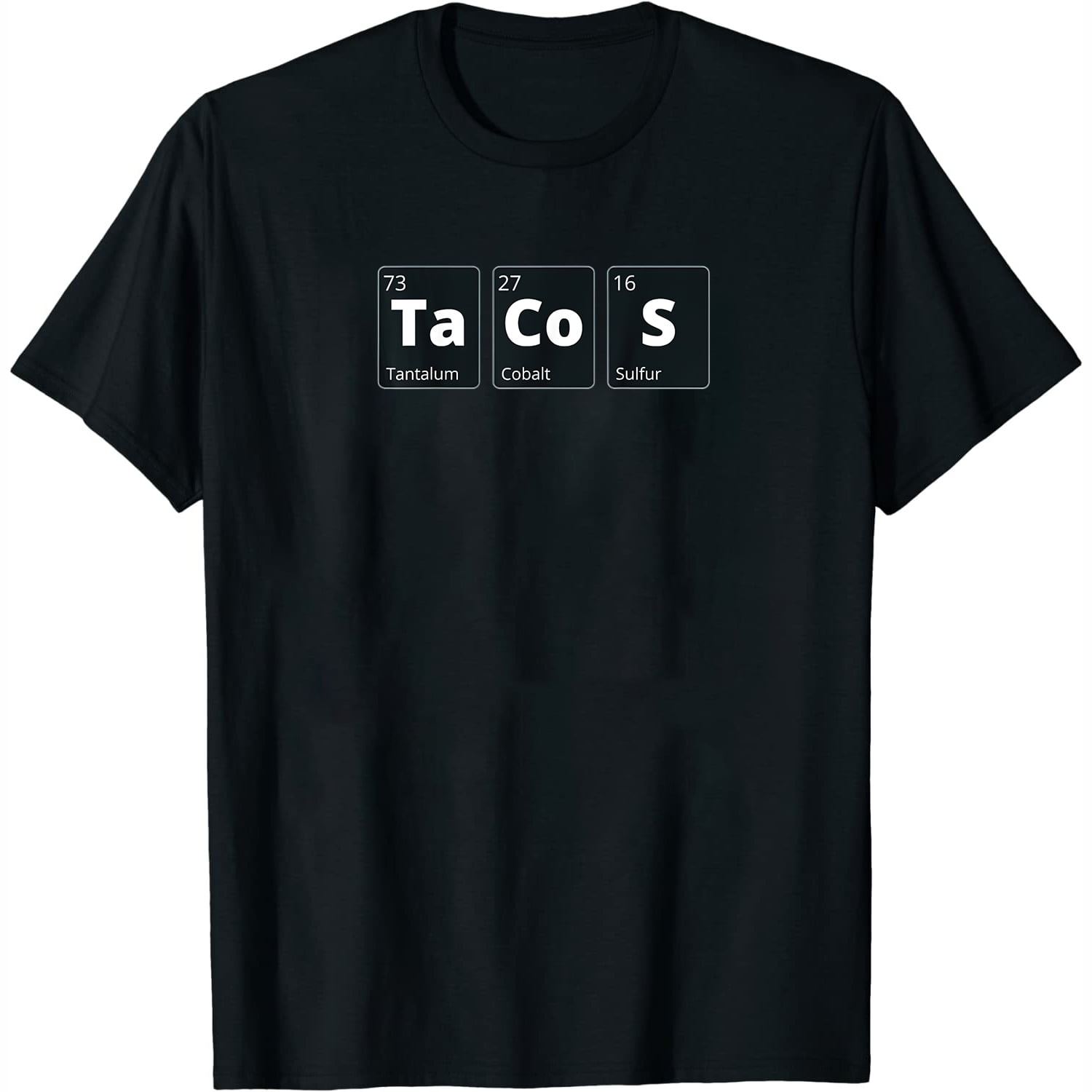 Tacos Periodic Table Elements graphic T-Shirt - Walmart.com
