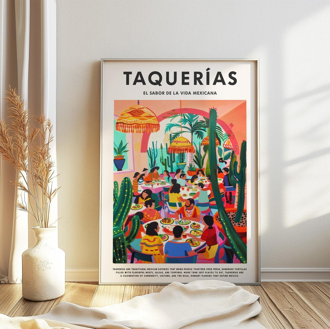 Tacos Poster, Mexican Food Art, Mexican Decor, Kitchen Decor, Kitchen ...