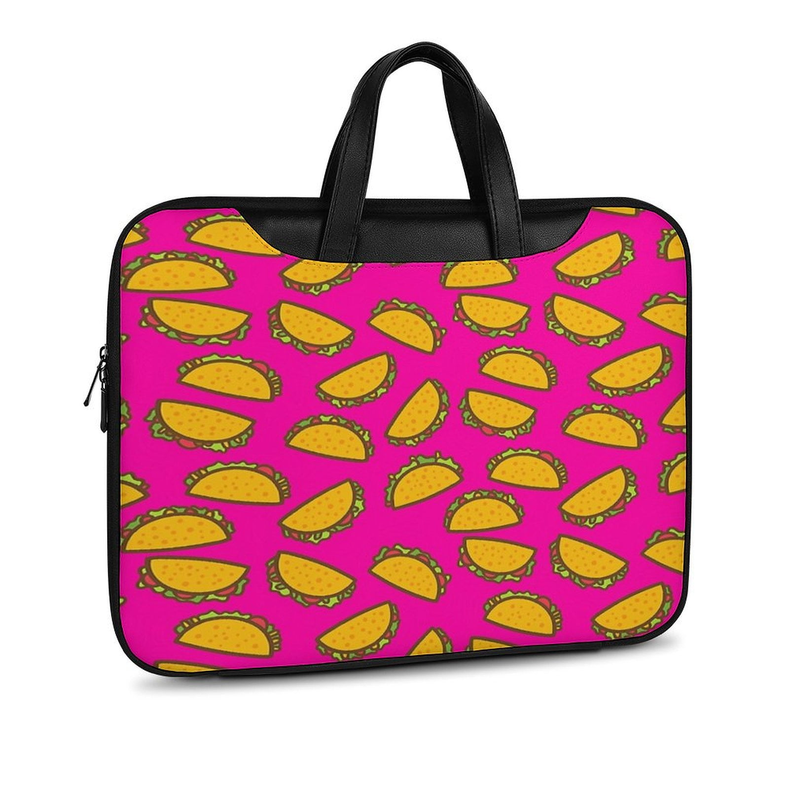 Tacos Rosados PU Leather Laptop Bag Women Man Office Notebook Travel ...