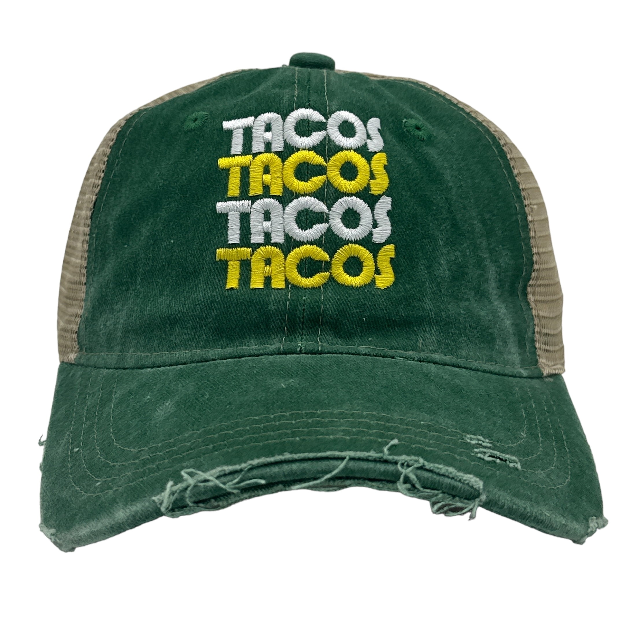 Tacos Tacos Tacos Hat Funny Retro Food Graphic Trucker Cap - Walmart.com