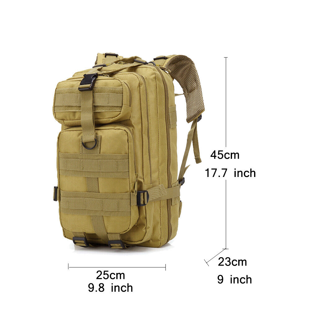 Tactical 30L Backpack Military Mens Bag Waterproof Molle Daypack For ...