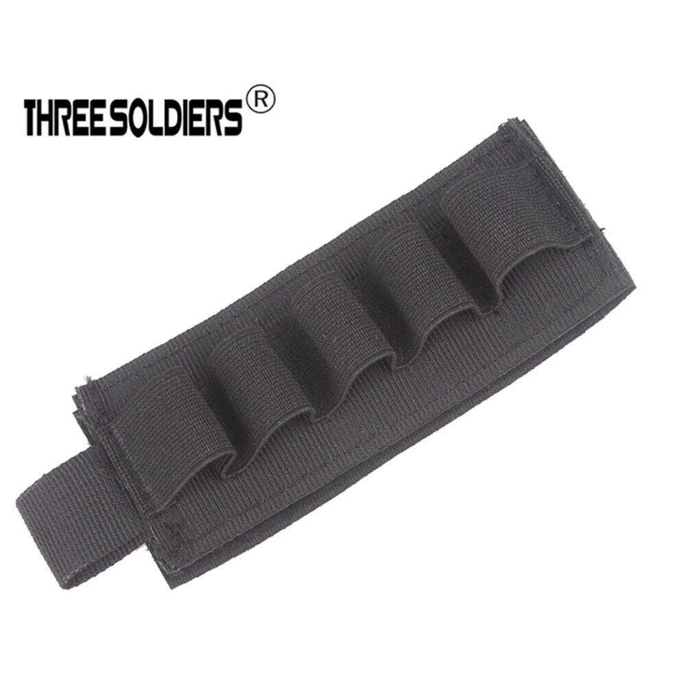Tactical 5 Rounds 12/20GA Gauge Shotgun Shell Holder Gun Ammo Cartridge ...