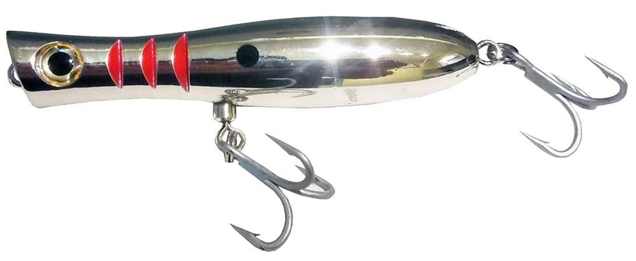 Tactical Anglers Jr BombPopper Smart Lures, 5-1/2", 2oz, Silver Spot ...