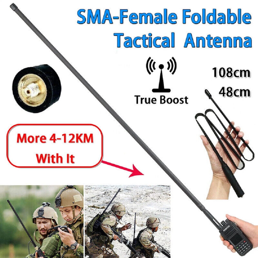 Tactical Antenna 42.5'' SMA-Female VHF/UHF For Baofeng UV-5R UV-82 ...