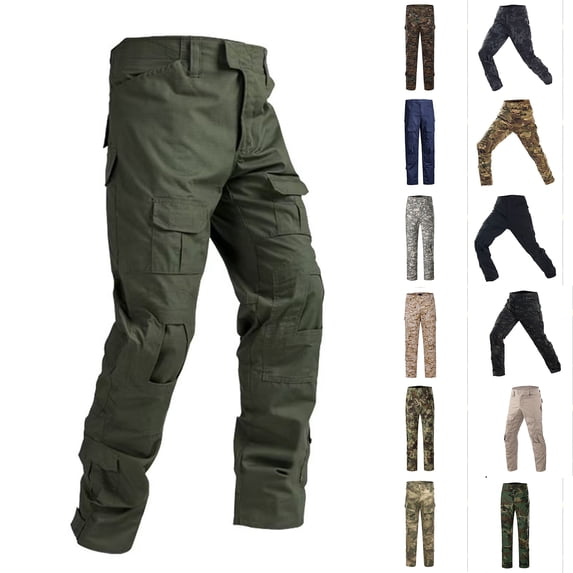 Tactical Camo Cargo Pants for Men - Outdoor Hiking Ripstop Work Pants ...