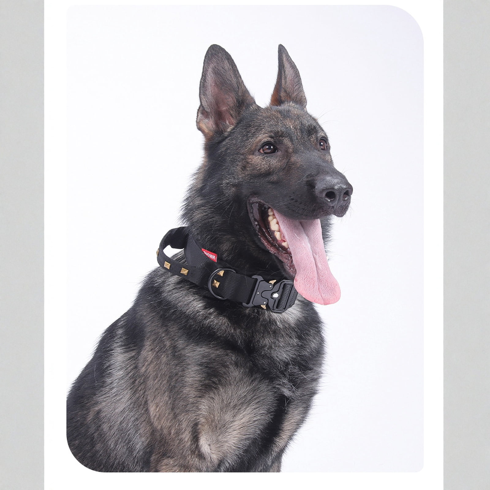 Tactical Collar Snap Fastener Large Dog Collar for Outdoor Leash ...