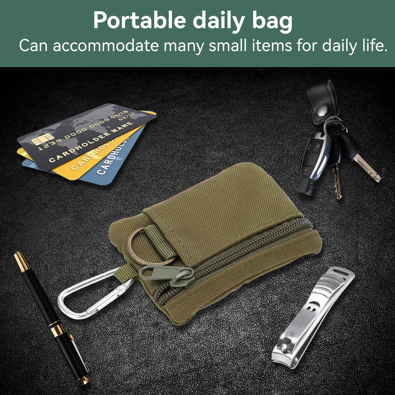 Tactical Compact EDC Pouches, Military Utility Pouch Accessories Organizer Pouch Coin Purse ...