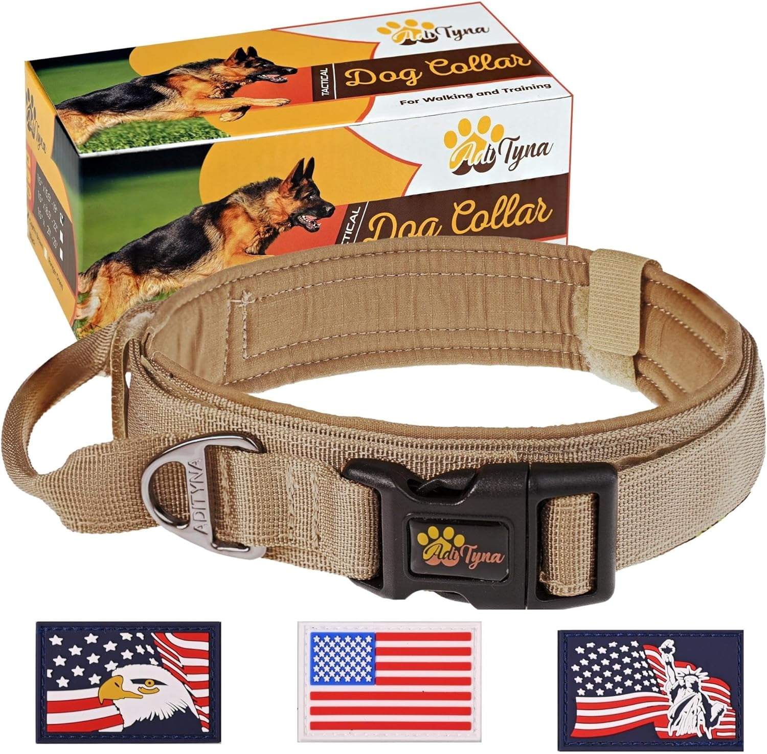 - Tactical Dog Collar For Extra-Large Dogs - Soft Padded, Heavy Duty ...