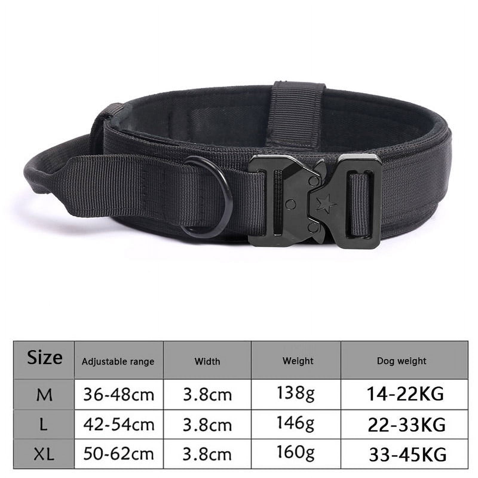 Tactical Dogs Collar Traction Rope Adjustable Military Pets Collars ...