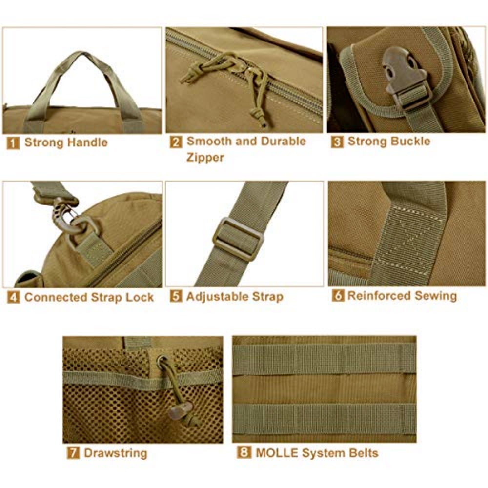 Tactical Duffle MOLLE Handbag Gear Cylinder Travel Bag Shoulder Bag ...