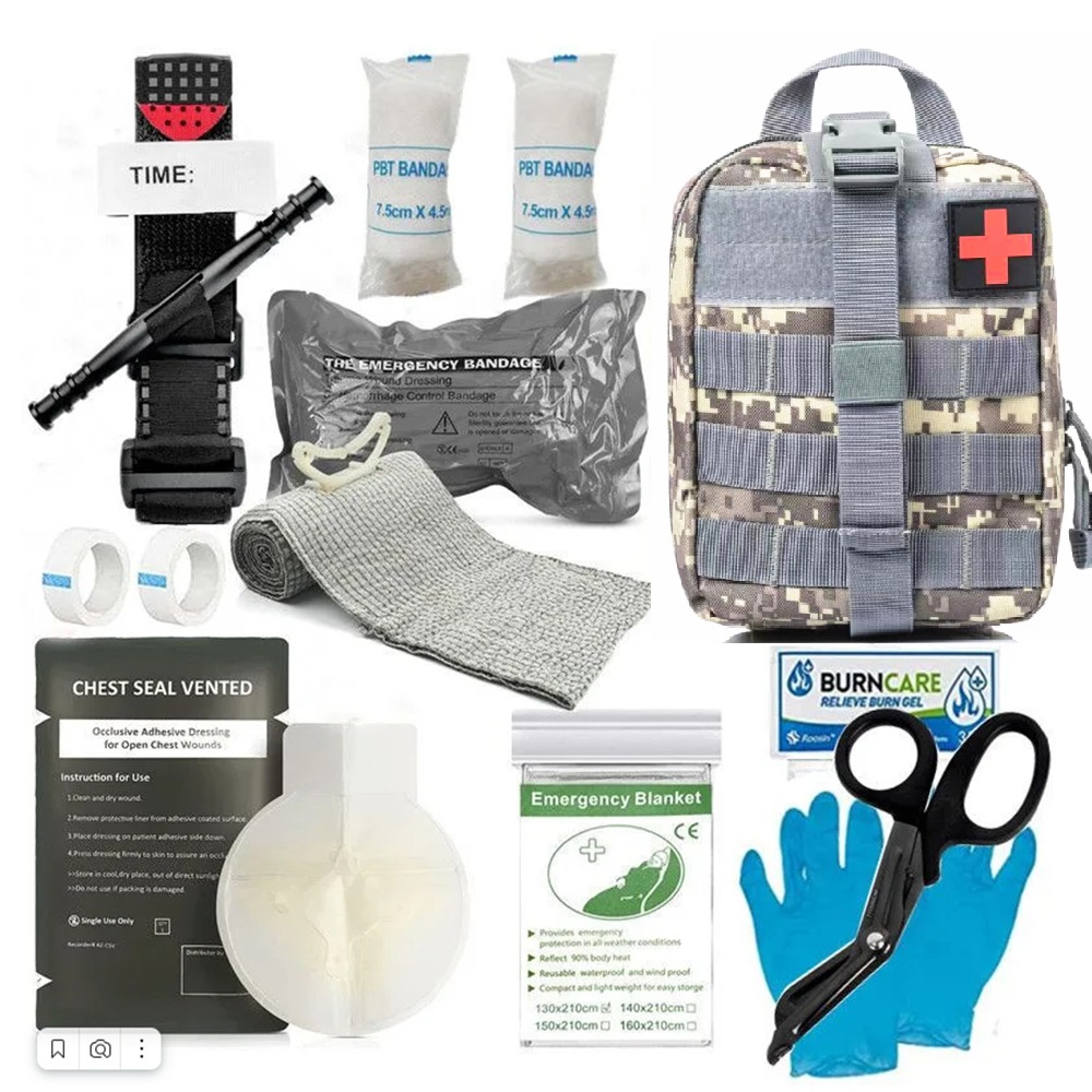 Tactical First Aid Kits Medical Bag Emergency Survival Pouch Outdoor ...