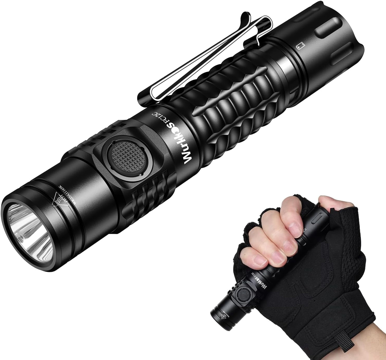Tactical Flashlight 1600 High Lumens, USB-C Rechargeable LED ...