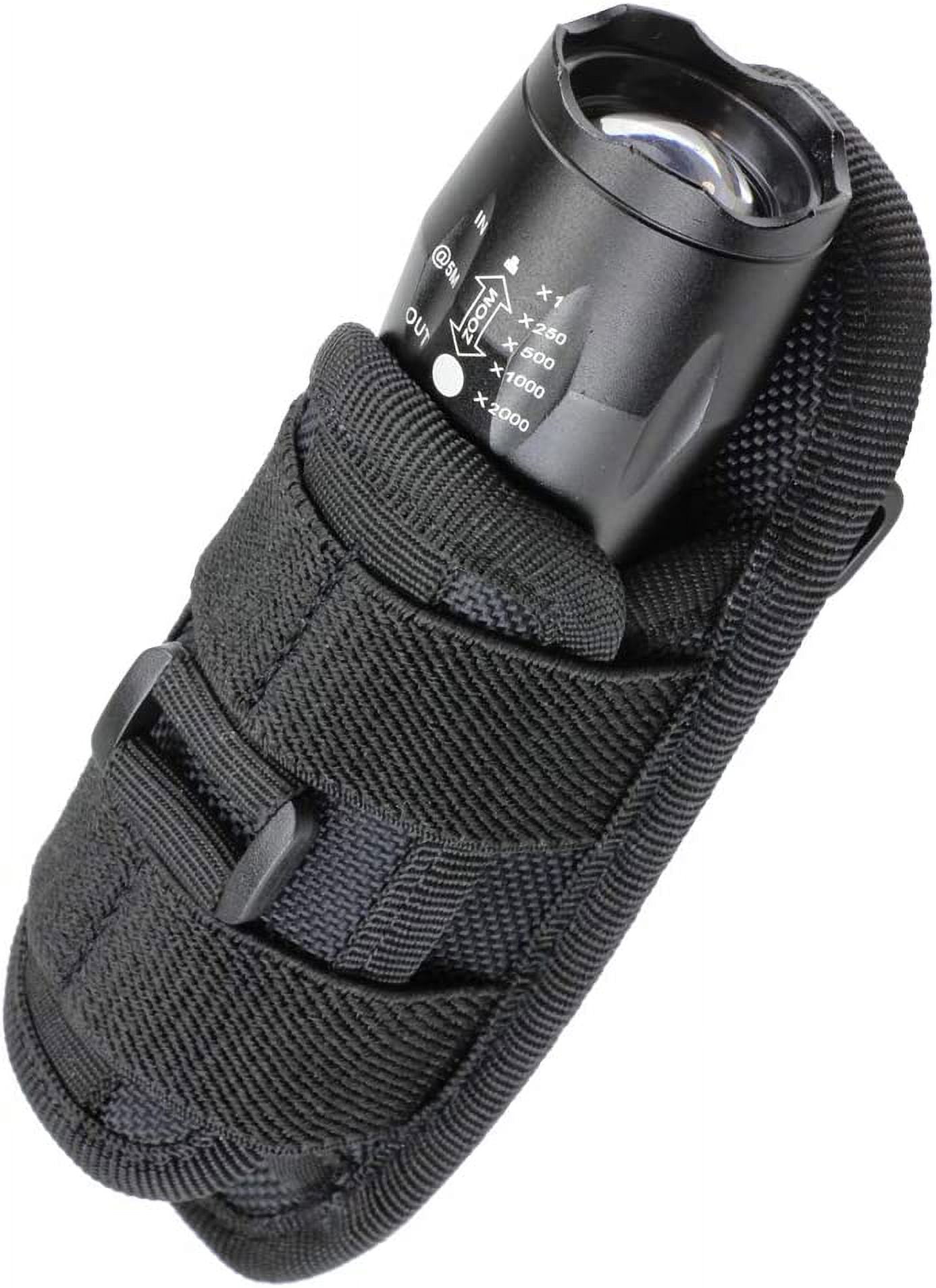 Tactical Flashlight Pouch Holster, Rotatable Flashlight Holder Belt ...