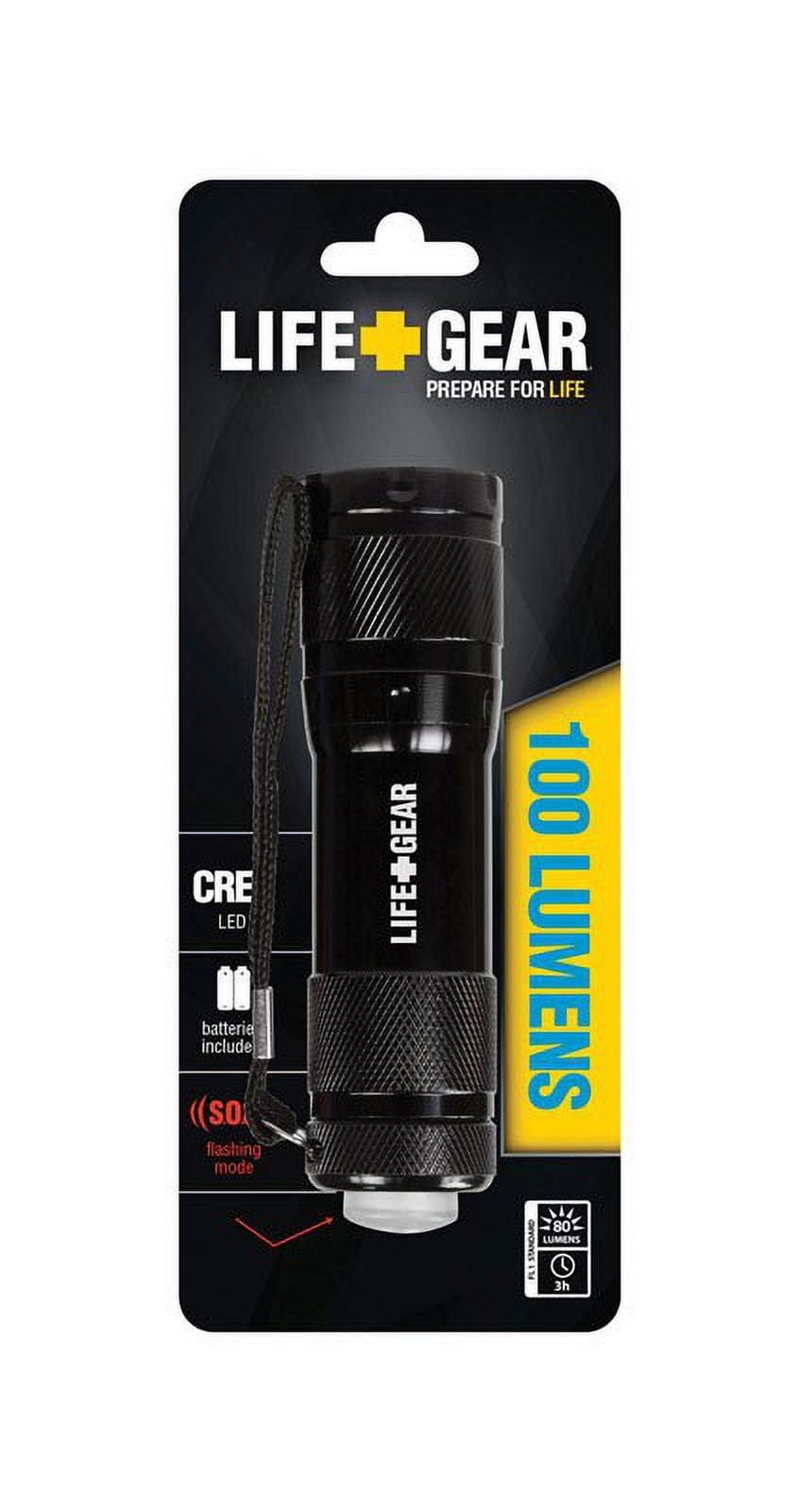 Life-Gear LG09-10118-MT3 LED 80 lumens Tactical Flashlight - Walmart.com