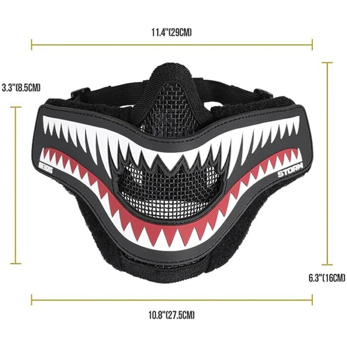 Tactical Foldable Mesh Mask XStorm Airsoft Mask & Patch Combo for ...