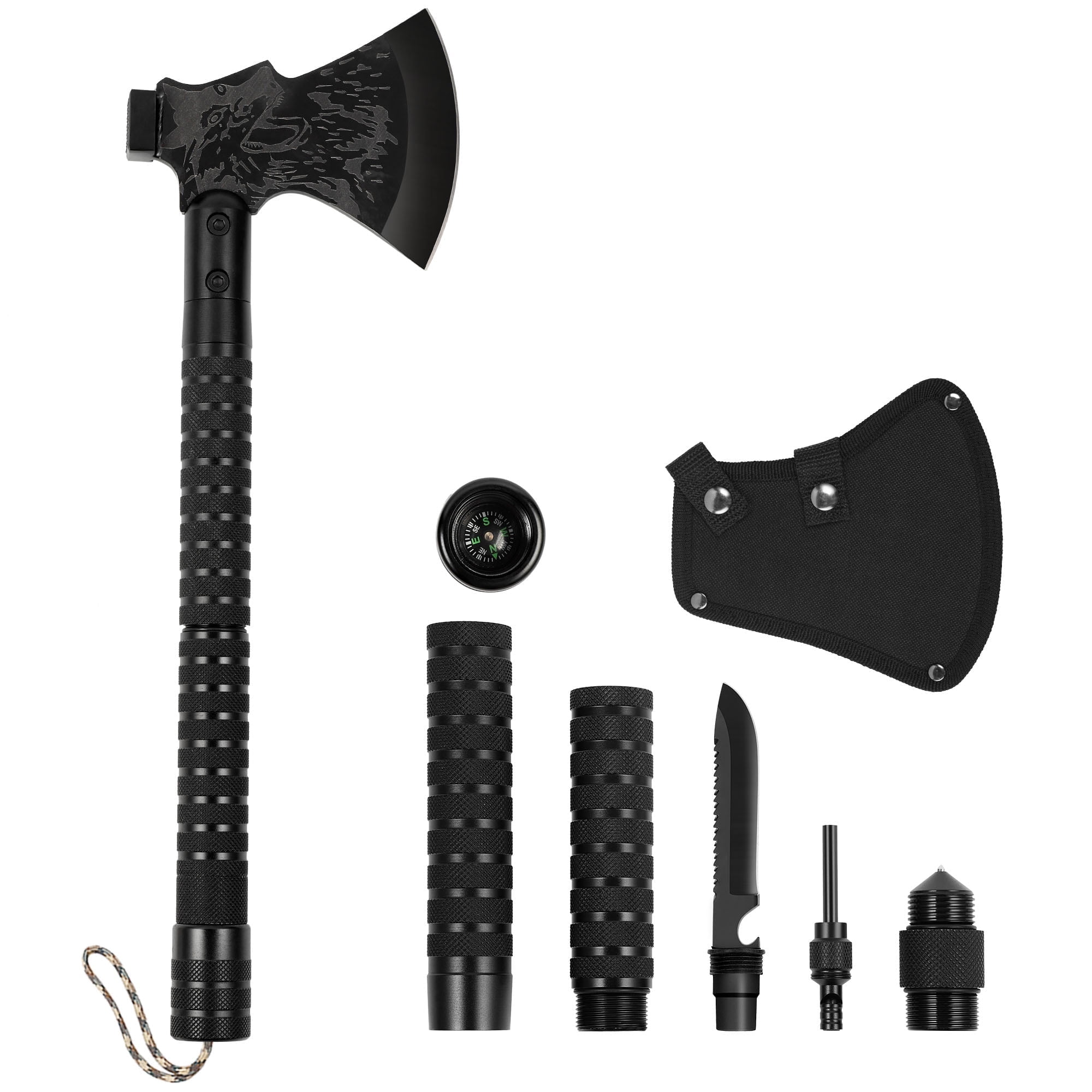Tactical Folding Survival Axe & Hammer – Multi-Tool for Camping, Hiking ...