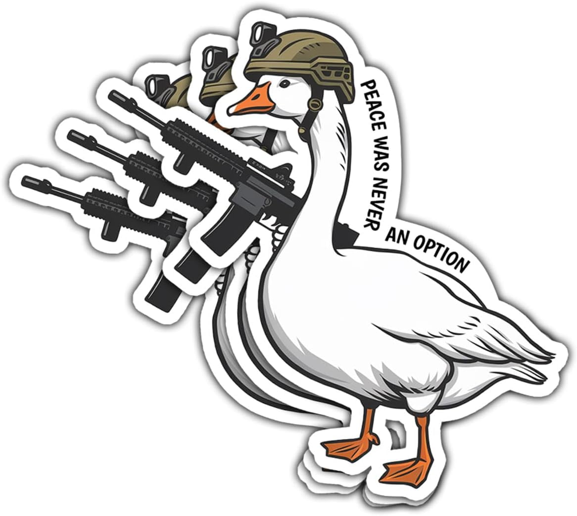 Tactical Goose Sticker, Armed Goose Sticker, Goose with Shoot Sticker ...